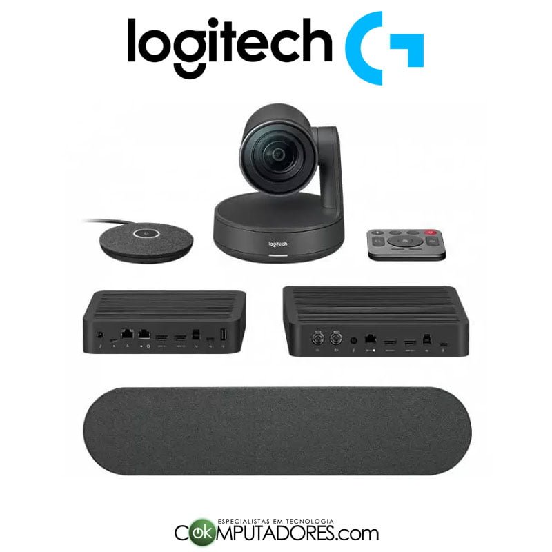 Sistema de Videoconferência Automática Logitech Rally Ultra HD 4K (960 ...
