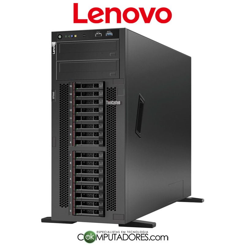 Servidor Lenovo ThinkSystem ST550 (7X10A0BLBR) Intel Xeon Silver 4208 ...